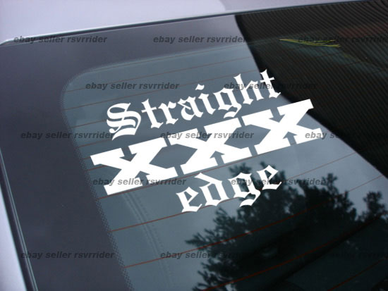 straight edge decal sticker sxe free ship | eBay